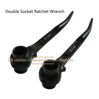 China Double Socket Ratchet Wrench Carbon Steel 21mm 23.5mm for Scaffolding Construction for sale