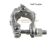China Carbon Steel Half Coupler 48.3mm Electro-Dip Galvanized Scaffolding Coupler for sale