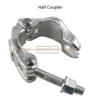 China Carbon Steel Half Coupler 48.3mm Electro-Dip Galvanized Scaffolding Coupler for sale