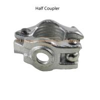 China Carbon Steel Half Coupler 48.3mm Electro-Dip Galvanized Scaffolding Coupler for sale