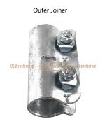 China Carbon Steel Single Scaffolding Coupler 48.3mm Electro Galvanized Outer Joiner for sale