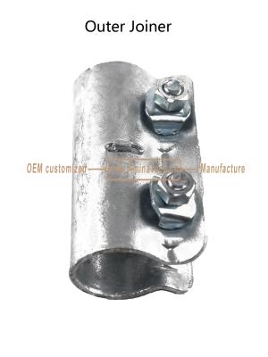 China Carbon Steel Single Scaffolding Coupler 48.3mm Electro Galvanized Outer Joiner for sale