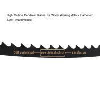 China High Carbon Bandsaw Blade for Wood Cutting 1400mm x 6mm 6 TPI Black Hardened SK5 for sale