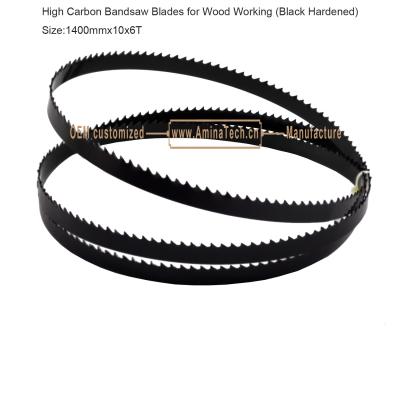 China Hardened Carbon SK5 Bandsaw Blade for Wood Cutting 1400mm x 10mm x 6T for sale