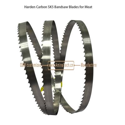 China Hardened SK5 Carbon Steel Bandsaw Blade 1400mm x 12.7mm x 4T for Frozen Meat Cutting for sale