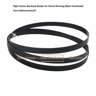 China Hardened Carbon SK5 Bandsaw Blade 1400mm x 10 x 24T for Wood and Soft Metal Cutting for sale