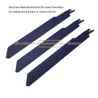 China Bimetal M42 Cobalt Recip Saw Blade 9 Inch 225mm 10/14T for Wood and Nails Demolition for sale