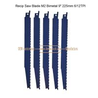 China M2 Bimetal Reciprocating Saw Blade 9 Inch 225mm 6/12TPI for Metal Cutting for sale
