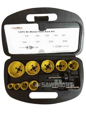 China M42 HSS Bi-metal Hole Saw Set 13-Piece 19mm to 64mm with 8% Cobalt for sale
