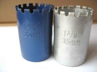 China Tungsten Carbide Gritted Hole Saw 38mm Cutting Depth for Hard Abrasive Materials for sale