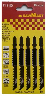 China 5PCS T111D HCS Jigsaw Blades 75mm 6TPI for Fast Straight Cutting Wood Plastic for sale