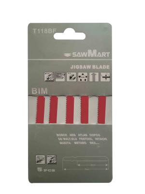 China Bi-Metal T118BF Jigsaw Blades 12TPI 75mm for Thick Metal Aluminum Acrylic Cutting 5Pcs for sale