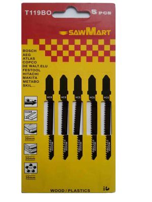 China 5PCS T119BO HCS Jigsaw Blades 12TPI 75mm for Hardwood Softwood Plywood Chipboard for sale