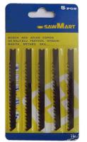 China 5PCS U144D HCS Jigsaw Blades 6TPI 75mm for Curved Wood Cutting for sale