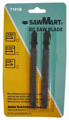 China 2PCS T101B HCS Jigsaw Blades 75mm 10TPI for Clean Wood Cutting for sale