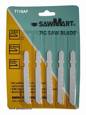 China 6PCS T118A HSS Jigsaw Blades 75mm 21TPI for Thin Metal Cutting for sale