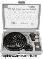 China 16-Piece Hole Saw Set 3/4 to 5 Inch with Case for Drywall Wood Cutting for sale