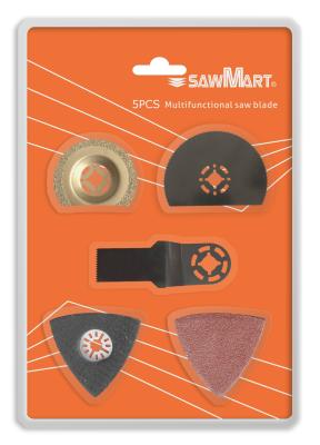 China Oscillating Tool Accessories 5 Piece Saw Blade Kit for Tile Grout Cutting 64mm Carbide for sale