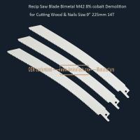 China Bimetal M42 8% Cobalt Recip Saw Blade 9 Inch 225mm 10/14 TPI for Demolition Wood Nails for sale