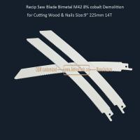 China Bimetal M42 8% Cobalt Recip Saw Blade 9 Inch 225mm 10/14 TPI for Demolition Wood Nails for sale