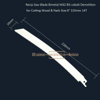 China Bimetal M42 8% Cobalt Recip Saw Blade 9 Inch 225mm 10/14 TPI for Demolition Wood Nails for sale