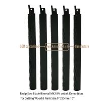 China Bimetal M42 Cobalt Reciprocating Saw Blade 9 Inch 225mm 10 TPI for Demolition Cutting Wood and Nails for sale