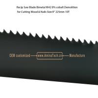 China Bimetal M42 Cobalt Reciprocating Saw Blade 9 Inch 225mm 10 TPI for Demolition Cutting Wood and Nails for sale