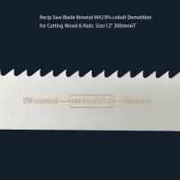 China Bimetal M42 8% Cobalt Reciprocating Saw Blade 12 inch 300mm 6TPI for Demolition Cutting Wood and Nails for sale