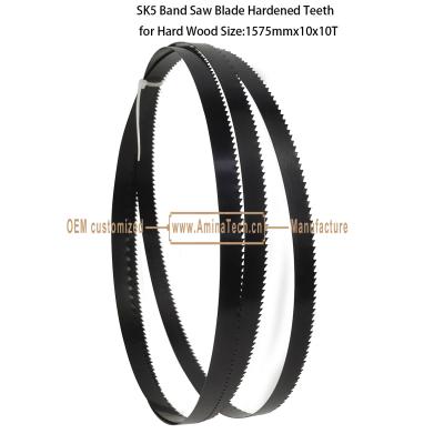 China SK5 Band Saw Blade Hardened Teeth 1575mm x 10mm x 10T for Hard Wood Cutting for sale