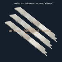 China Stainless Steel Reciprocating Saw Blade 9x25mm 8T for Wood Frozen Meat Bone Cutting for sale