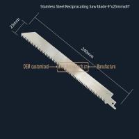 China Stainless Steel Reciprocating Saw Blade 9x25mm 8T for Wood Frozen Meat Bone Cutting for sale