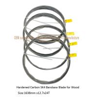 China High Carbon SK4 Bandsaw Blade for Wood Cutting 1638mm x 12.7mm 24T Black Hardened for sale