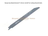 China Bimetal M42 Cobalt Recip Saw Blade 9 Inch 225mm 14/18T for Demolition Wood Nails for sale