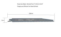 China Bimetal M42 8% Cobalt Recip Saw Blade 9 Inch 225mm 6/12T for Demolition Cutting Wood and Nails for sale
