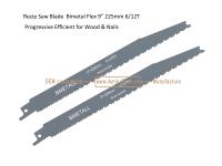 China Bimetal M42 8% Cobalt Recip Saw Blade 9 Inch 225mm 6/12T for Demolition Cutting Wood and Nails for sale