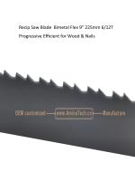 China Bimetal M42 8% Cobalt Recip Saw Blade 9 Inch 225mm 6/12T for Demolition Cutting Wood and Nails for sale