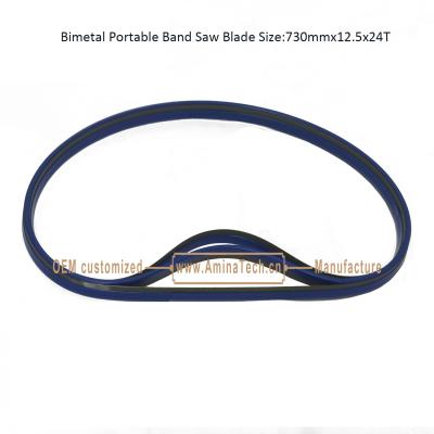 China Bimetal Portable Band Saw Blade 730mm x 12.5mm x 24T for Metal Cutting for sale
