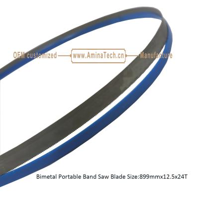 China Bimetal Portable Band Saw Blade 899mm x 12.5mm 24T for Metal and Wood Cutting for sale