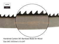 China Hardened Carbon SK5 Band Saw Blade 1425mm x 6 x 14T for Wood and Soft Metal Cutting for sale