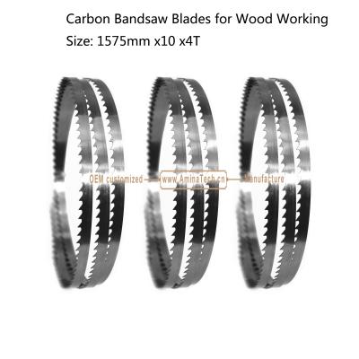 China Carbon Band Saw Blades for Wood Working 1575mm x 10 x 4T Hardened SK5 for sale