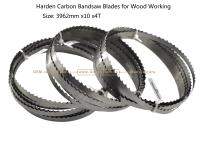 China Hardened Carbon Band Saw Blade for Wood Cutting 3962mm x 10 x 4T SK5 Steel for sale