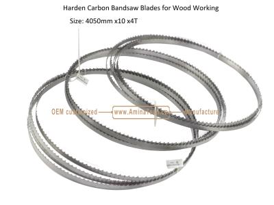 China Aminatech Hardened Carbon SK5 Bandsaw Blades 4050mm x10 x4T for Woodworking for sale