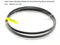 China Aminatech High Carbon Bandsaw Blades for Wood Working Black Hardened 1400mm x 6mm x 14T for sale