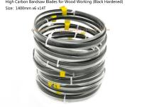 China Aminatech High Carbon Bandsaw Blades for Wood Working Black Hardened 1400mm x 6mm x 14T for sale