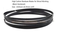 China Aminatech High Carbon Bandsaw Blades for Wood Working Black Hardened 1400mm x 6mm x 14T for sale