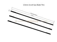 China 133mm Scroll Saw Blade Thin 0.26mm for Carton Moulder Power Cutting Wood Plyer for sale