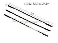 China Scroll Saw Blade 170mm x 4 x 8TPI for Cutting Wood Plastic and Low Hardness Metal for sale