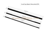 China Scroll Saw Blade 150mm x 4 x 14 TPI for Cutting Wood Plastic and Low Hardness Metal for sale