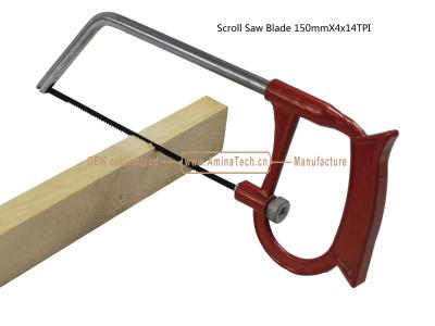 China Scroll Saw Blade 150mm x 4 x 14 TPI for Cutting Wood Plastic and Low Hardness Metal for sale