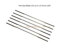 China Fret Saw Blade 153x2.5x0.71mm 16 TPI for Wood Plastic Cutting SK5 Steel for sale